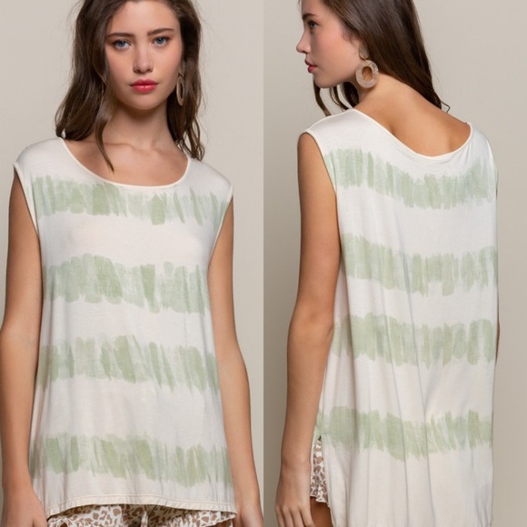 POL | Tops | Last Pol Dip Dye Tank Sage Green Tie Dye Leggings Top ...